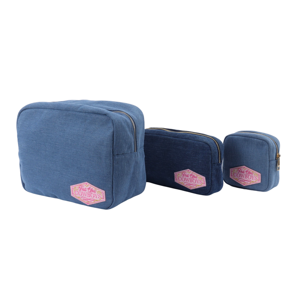Denim Travel Cubes 3-Piece Set – First Class Cowboys